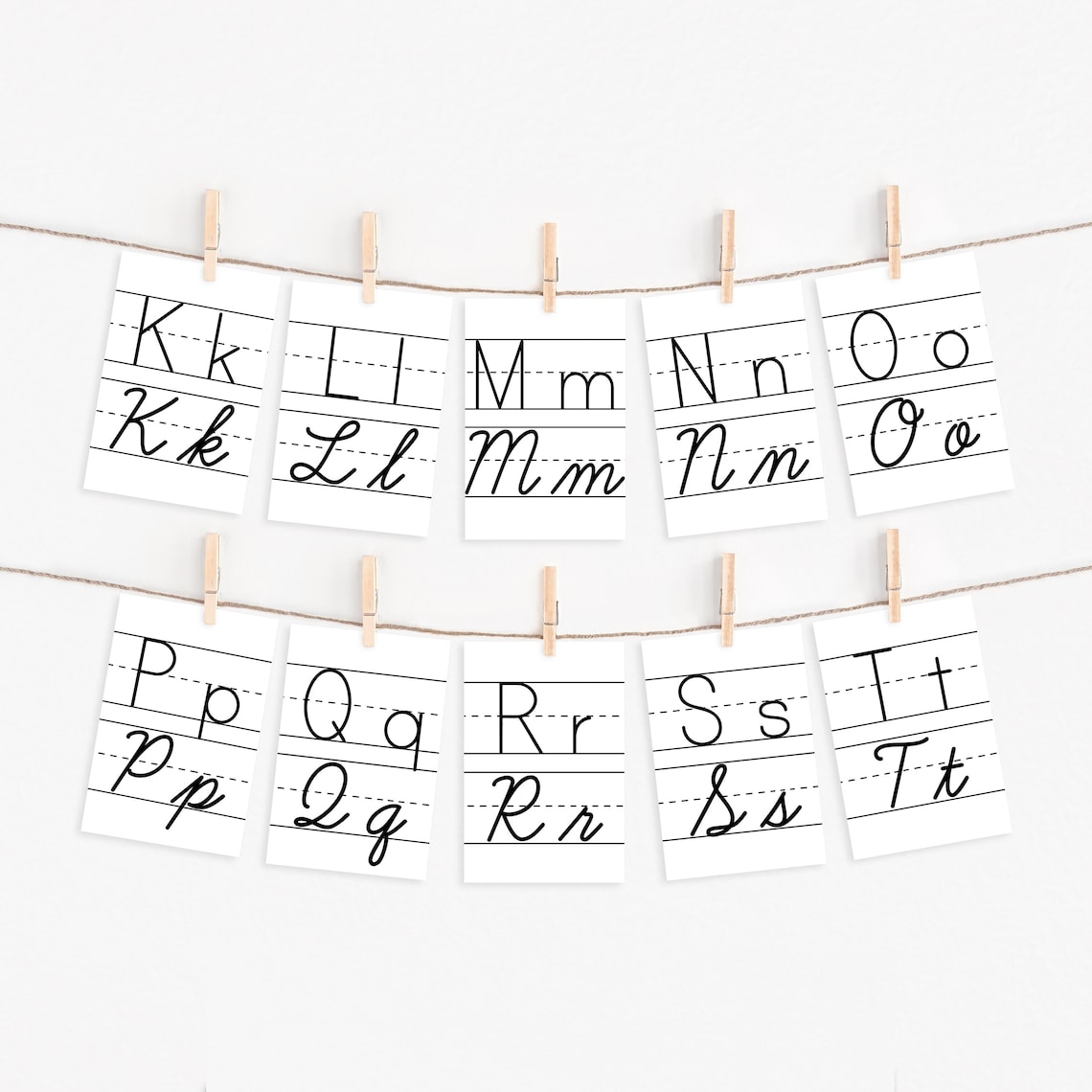 Printable Cursive / Print Wall Cards for School Handwriting Instant ...