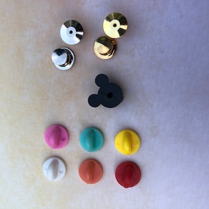 Rubber Pin Back in Different Colors // Rubberback, Rubberpinback, Pin ...