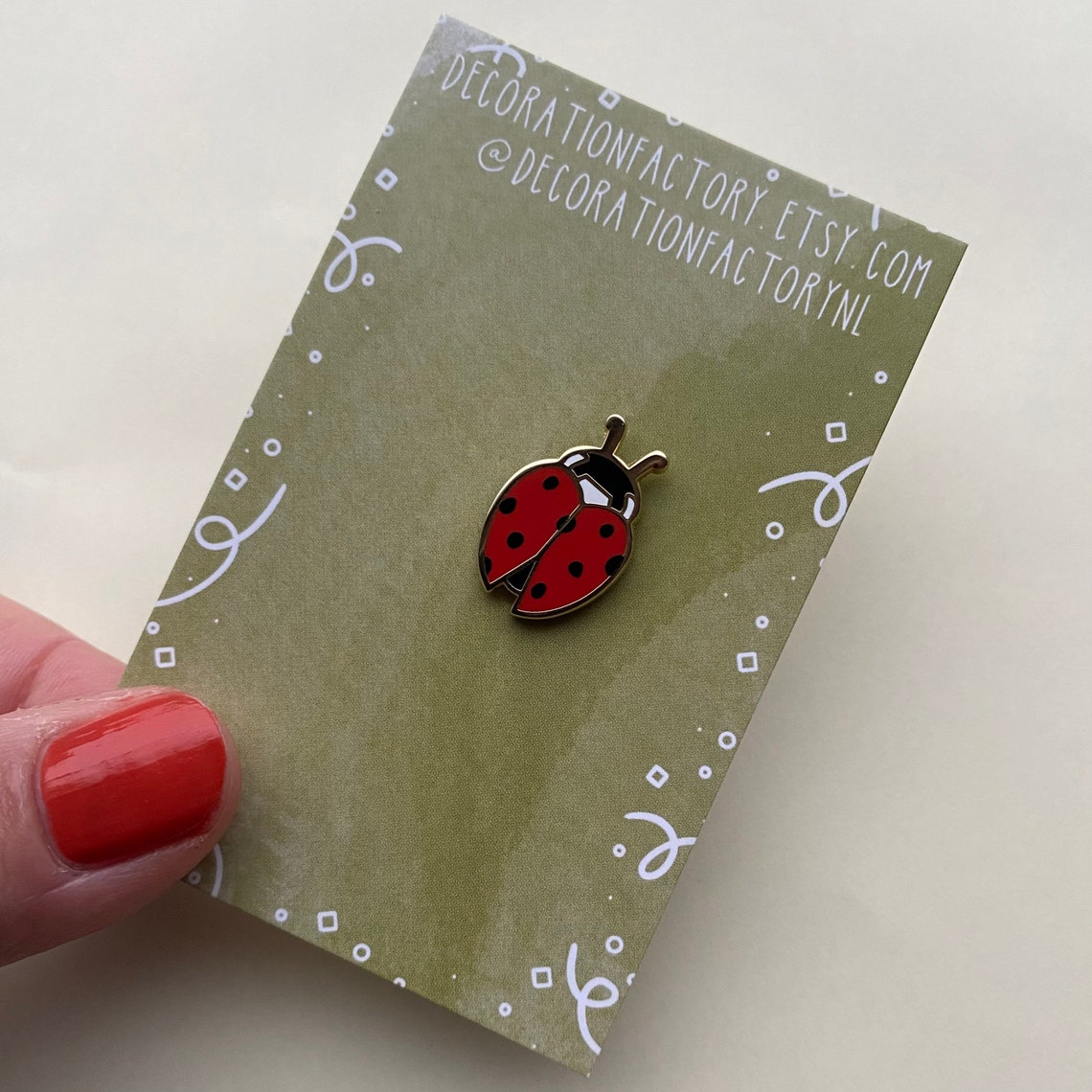 Tiny Ladybug Enamel Pin // Hard Enamel Pin Insect Pin Animal - Etsy