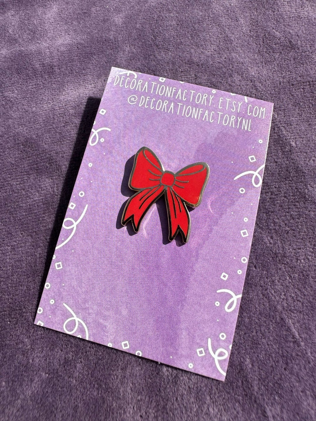 Red Bow Enamel Pin // Ribbon Pin, Cute Bow Pin, Bow Accessory, Red ...