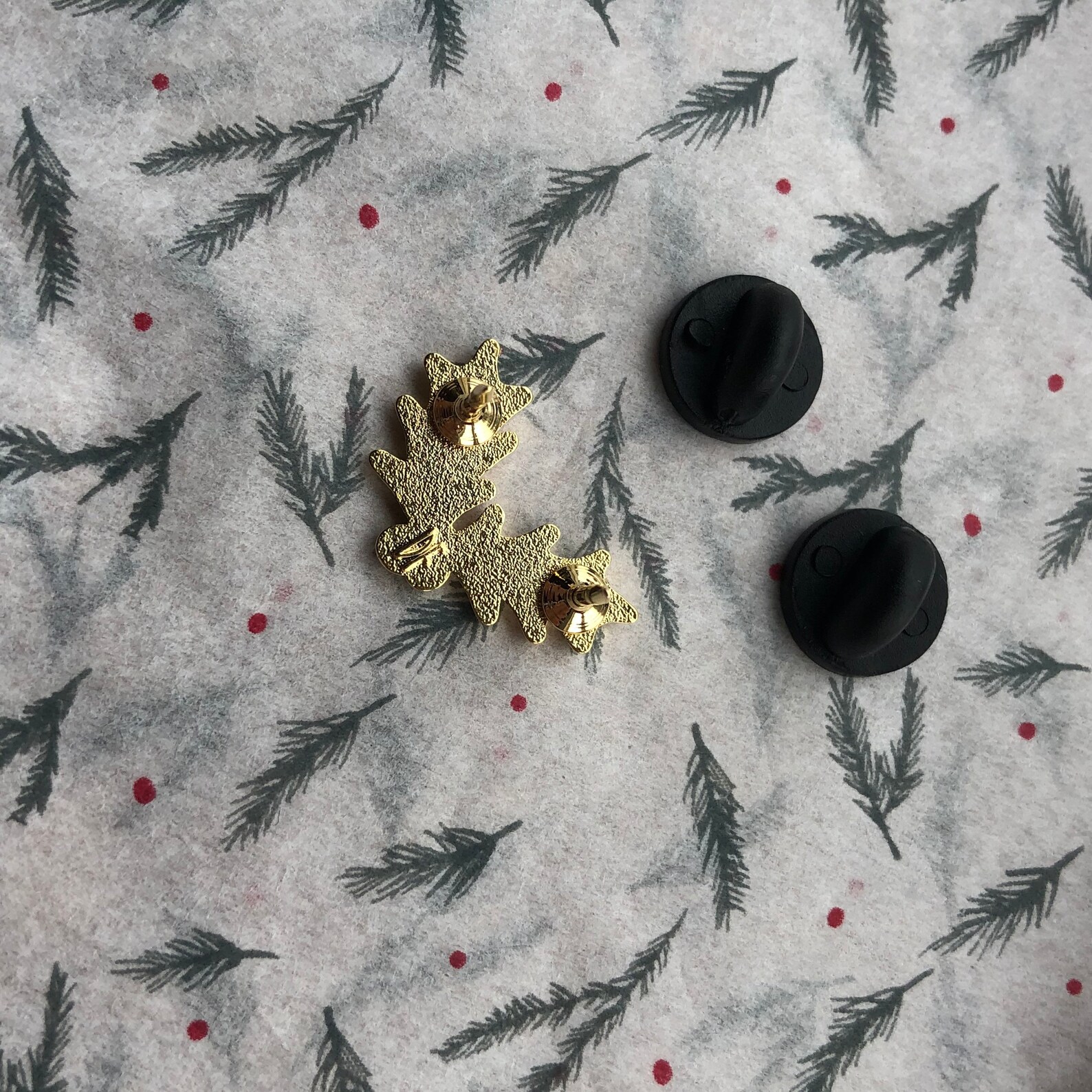 Tiny Christmas Holly Enamel Pin // Hard Enamel Pin, Christmas Pin ...