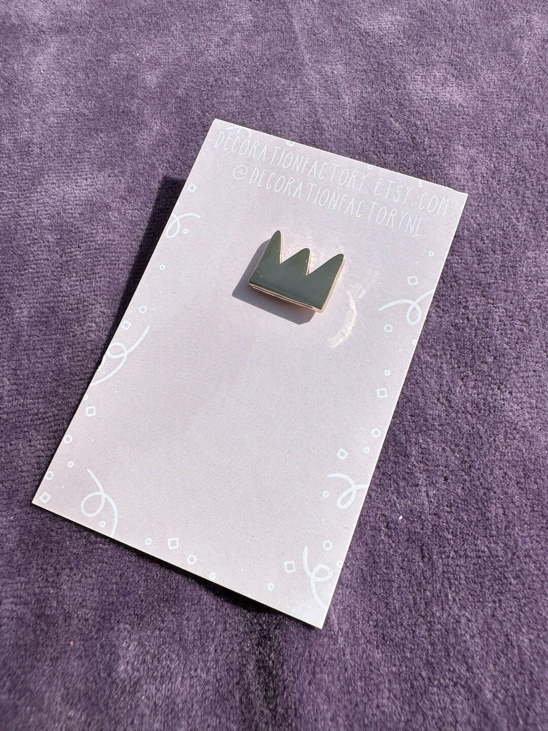 Tiny Crown Enamel Pin // Hard Enamel Lapel Pin Gold Plated Badge ...