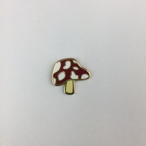 Mushroom Enamel Pins // Hard Enamel Lapel Pin Gold Plated Fall - Etsy