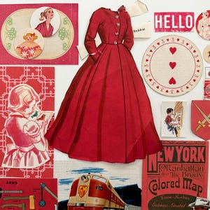 35 Red Ephemera/vintage Paper Pack/junk Journal Scrapbook Kit/red ...