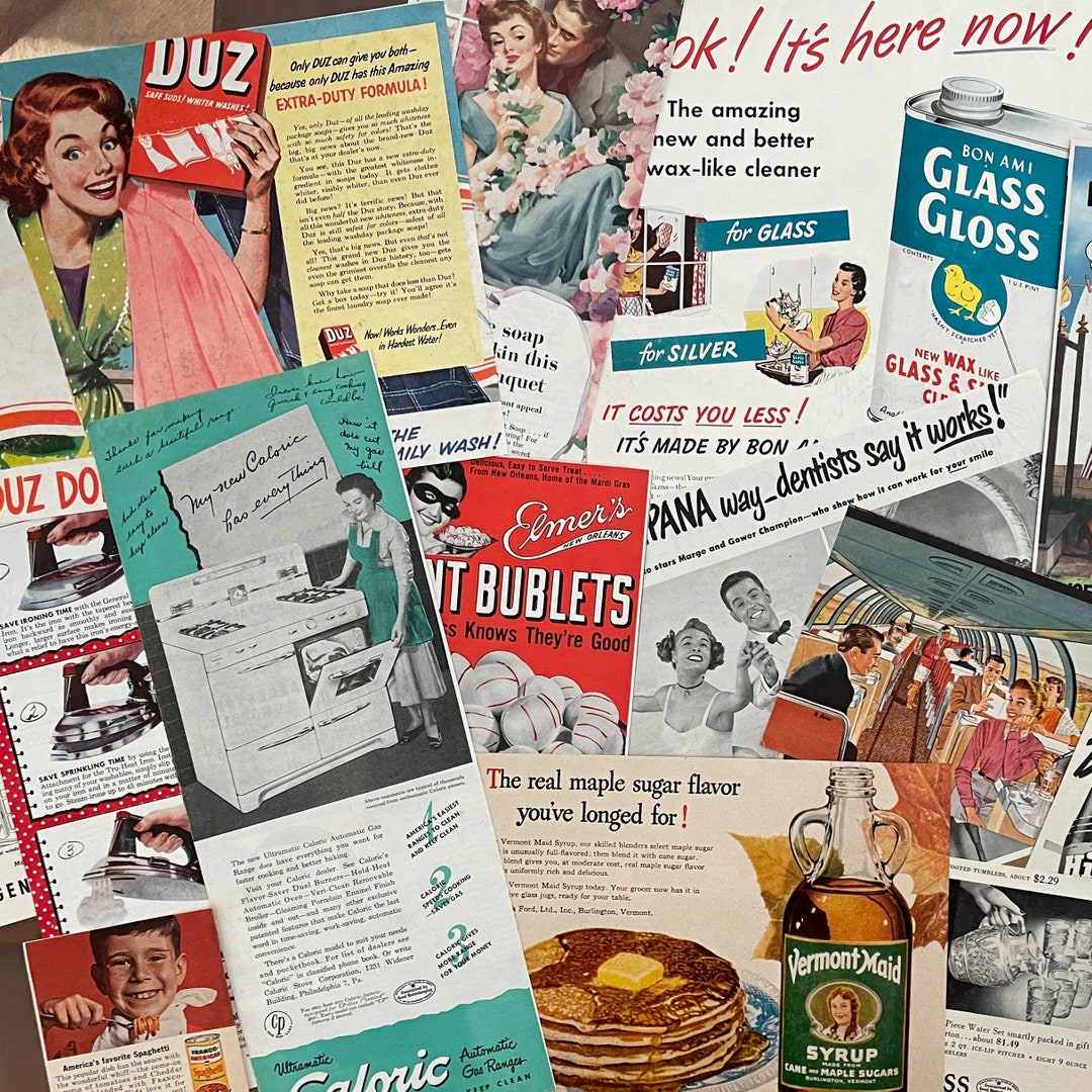 25 Vintage Ads/variety Pack of 1940's-1950's Vintage Magazine ...