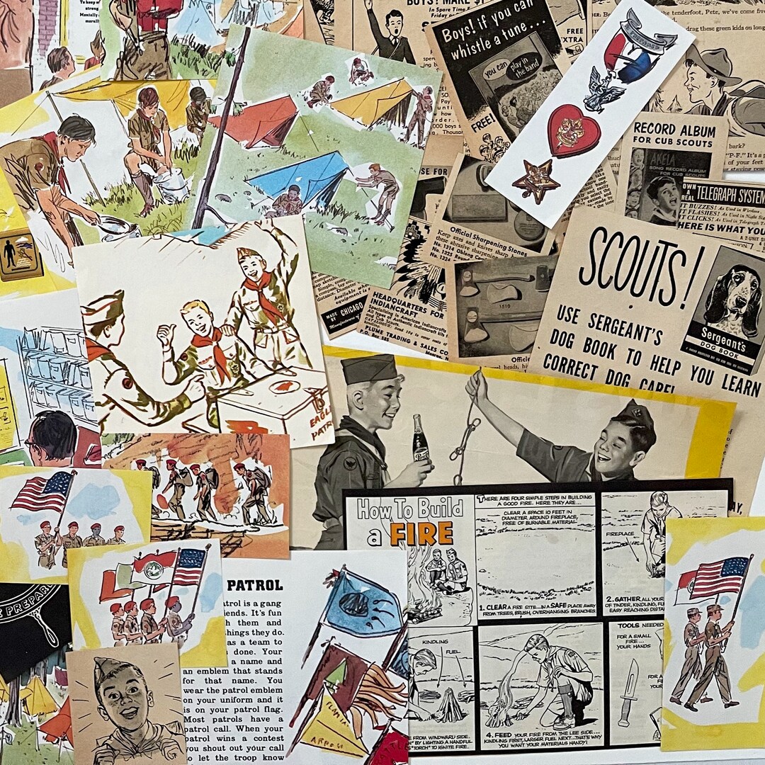 35 Vintage Boy Scout Ephemera Pack/boy Scout Memorabilia/scrapbook ...