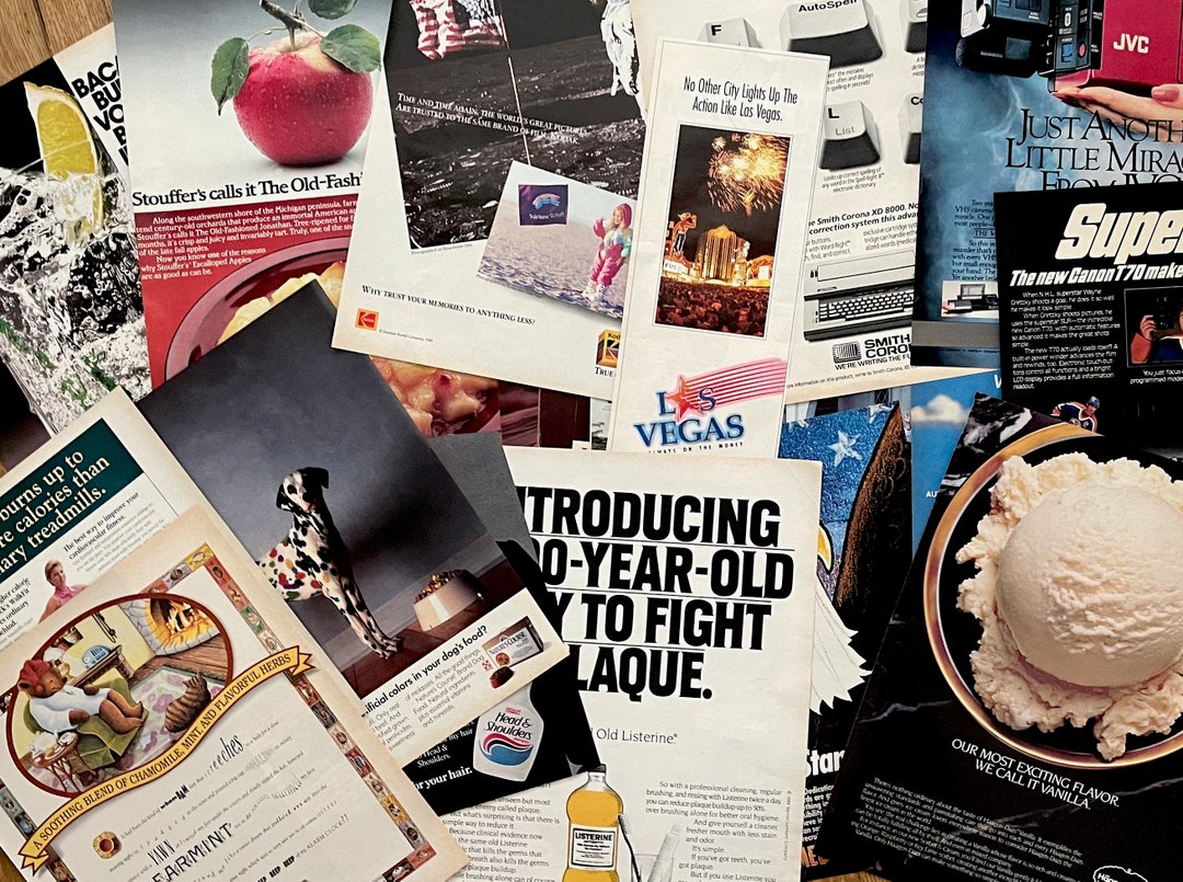 20 Large Vintage Ads/1980's-1990's Magazine - Etsy