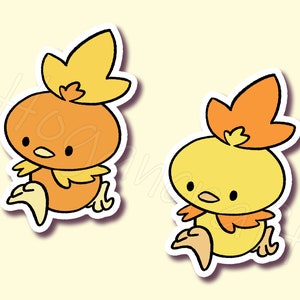 Little Torchic Vinyl Sticker Normal and Shiny - Etsy