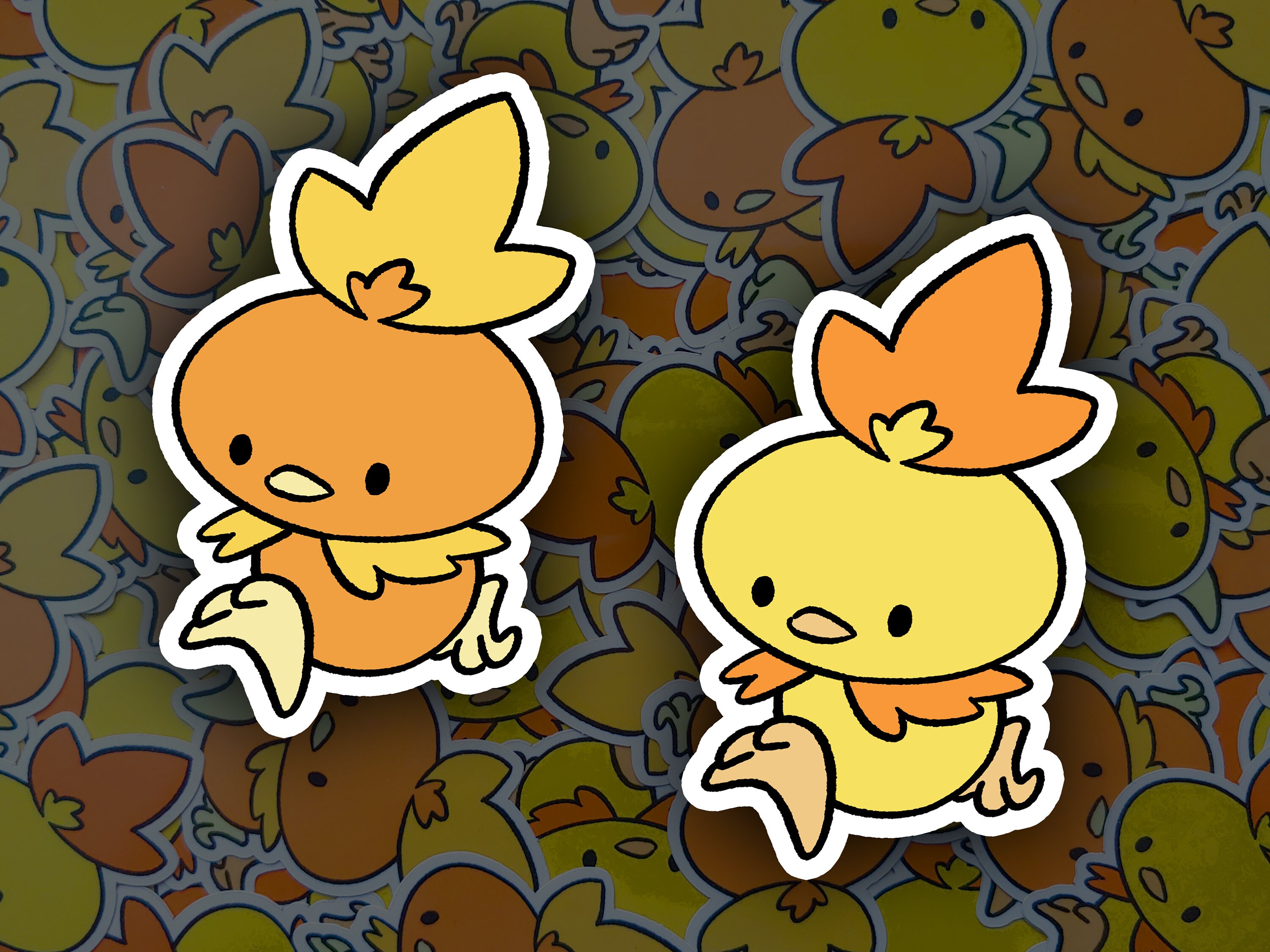 Little Torchic Vinyl Sticker Normal and Shiny - Etsy