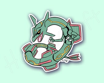 Shiny Rayquaza Vinyl Sticker - Etsy