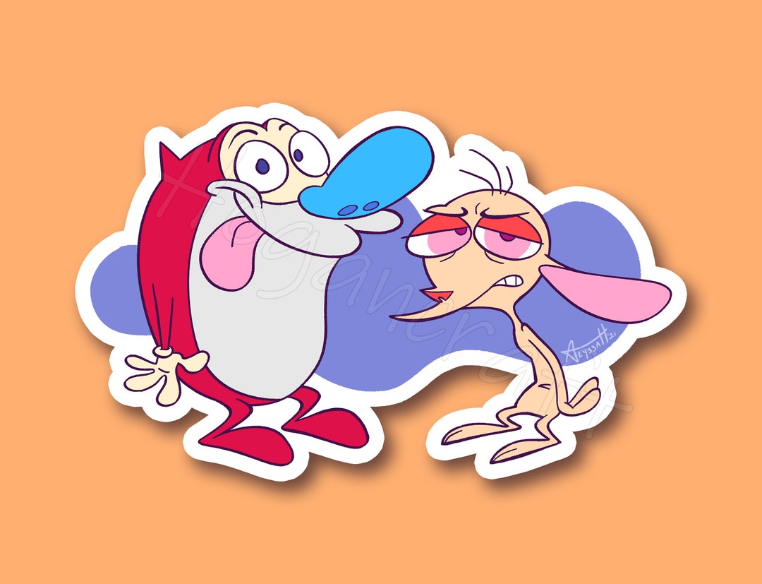 Ren and Stimpy Vinyl Sticker - Etsy