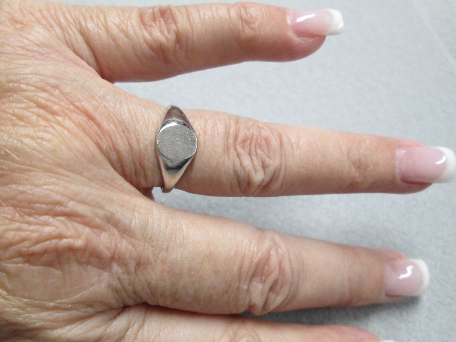 925 Solid STERLING SILVER Signet Ring925 Silver Engravable - Etsy