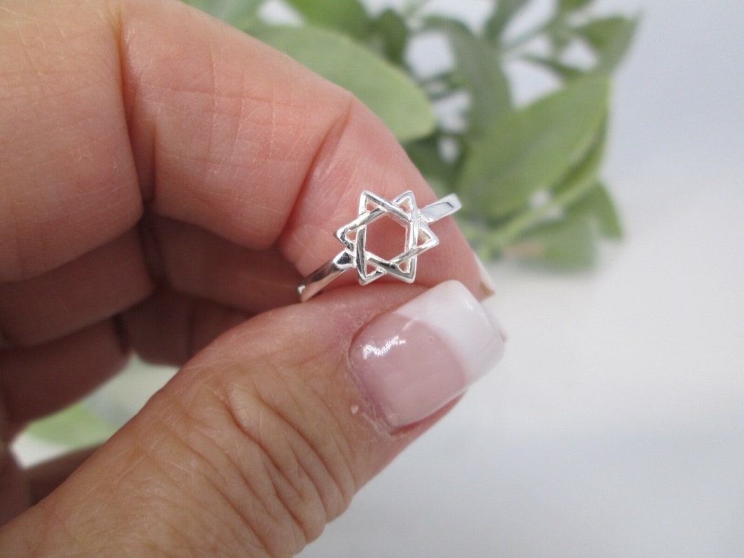 Star of David Ring>925 Sterling Jewish Star Ring,star of David,dainty ...