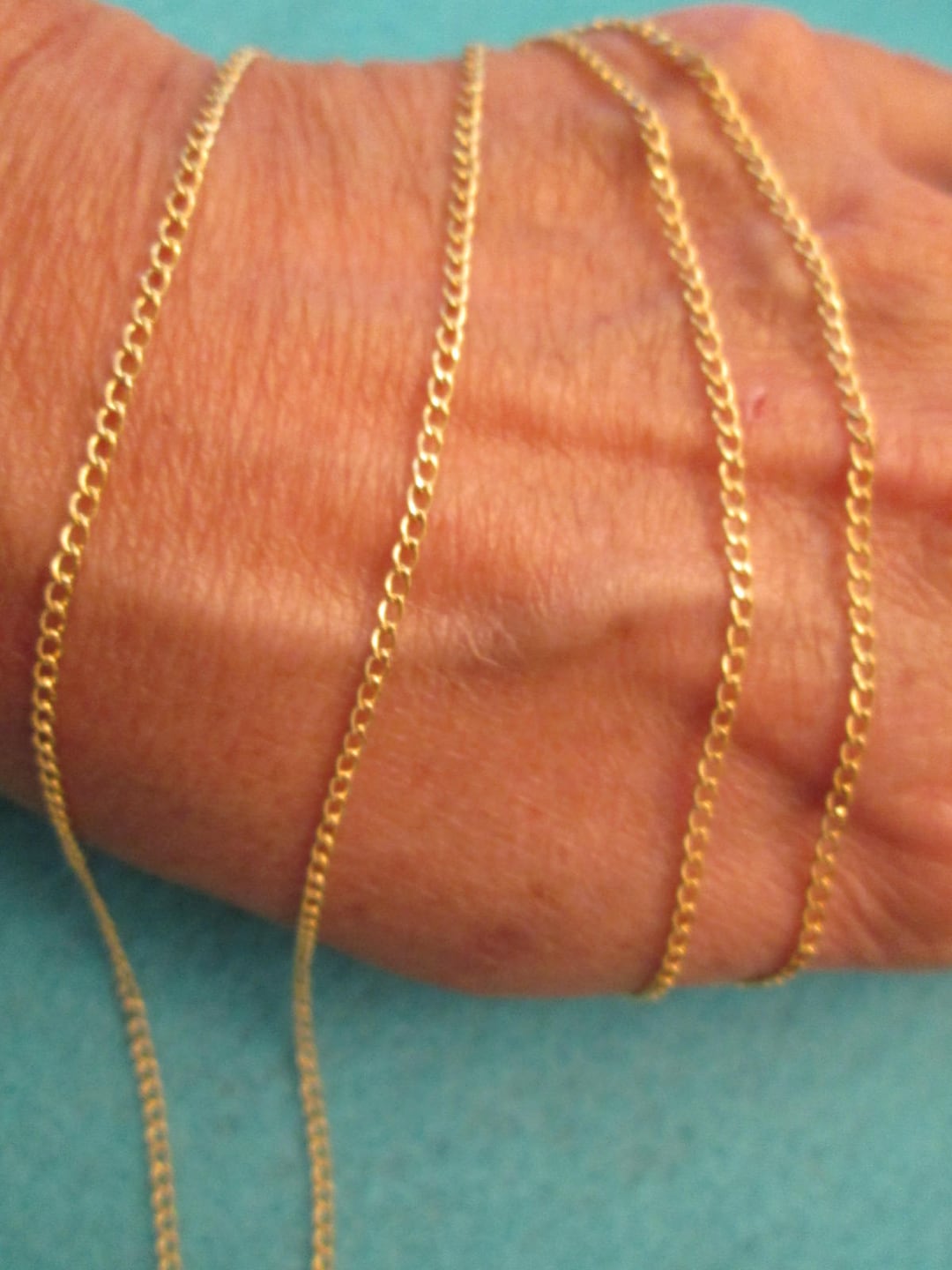 Gold ENDLESS Chain>24" Long>12kt.gold Filled Chain,soldered Links>2 ...