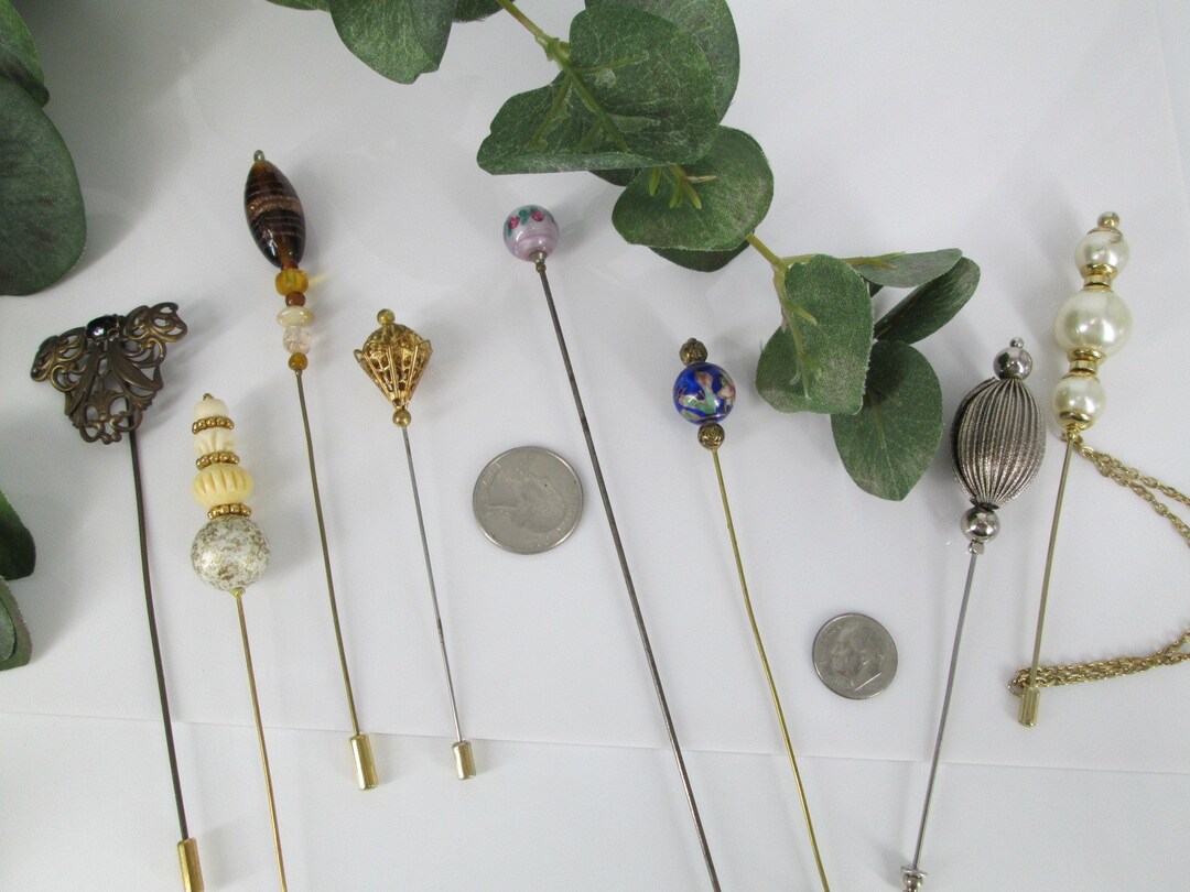 Vintage Stick Pins>1950's & 60's Stick Pins,pearl Stick Pin,cloisonne ...