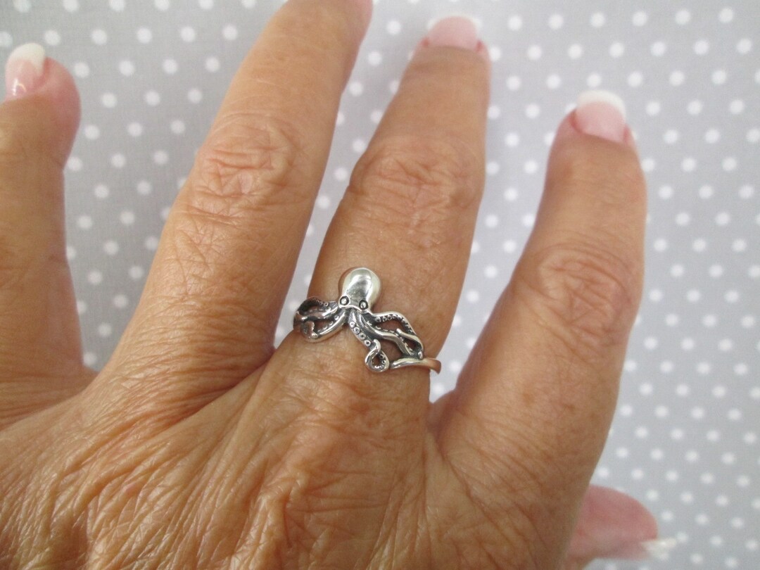 OCTOPUS Ring>sterling Silver Octopus Ring,octopi,925 Octopus Ring ...