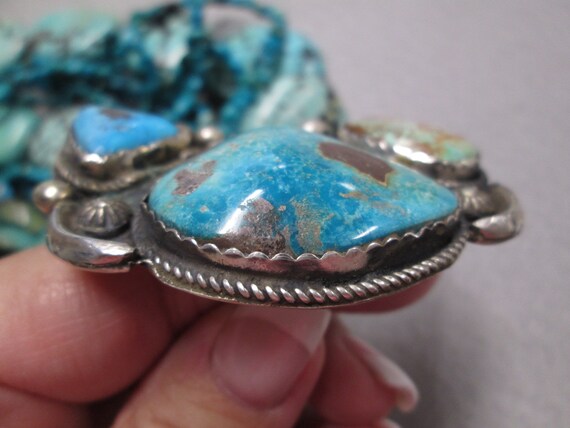 Native American Handcrafted Sterling Genuine TURQUOIS… - Gem
