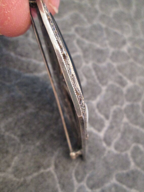 Sterling brooch/pin>925 Sterling Large brooch>Genuine… - Gem