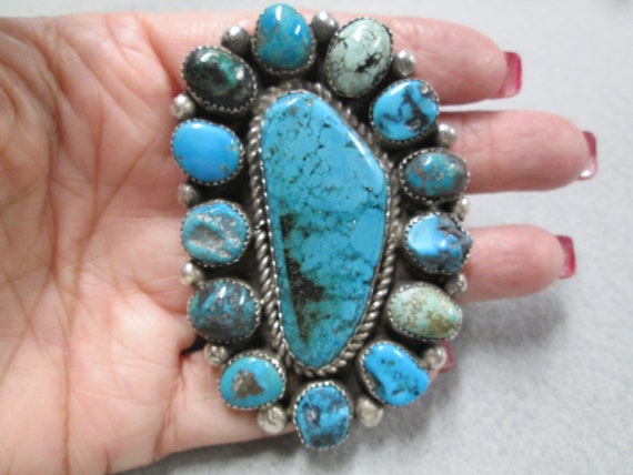 925 Turquoise Native American Ring>Museum Worthy Nati… - Gem