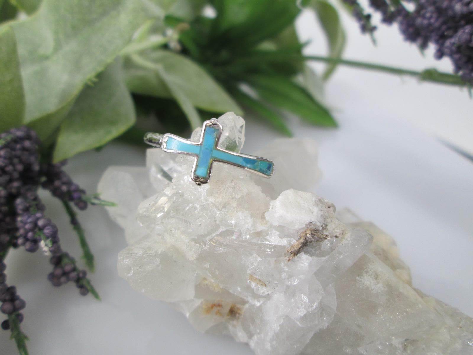 Turquoise CROSS Ring>925 Sterling Cross Ring,genuine Turquoise Cross ...