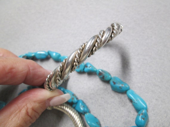 Native American HEAVY Sterling Silver Braided Horse H… - Gem