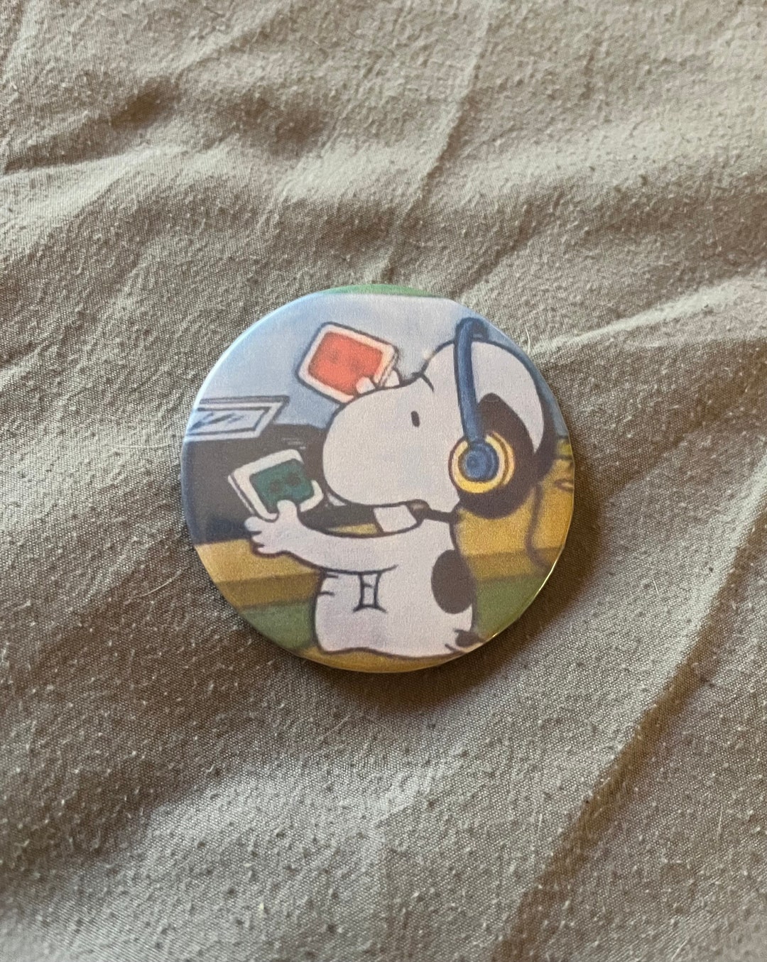 Music Snoopy Button - Etsy