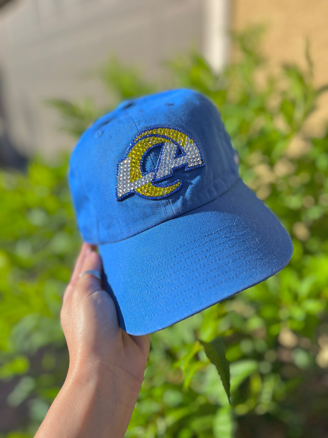 Bedazzled Sports Team Hat / Rhinestone Football Team Hats / Women's ...