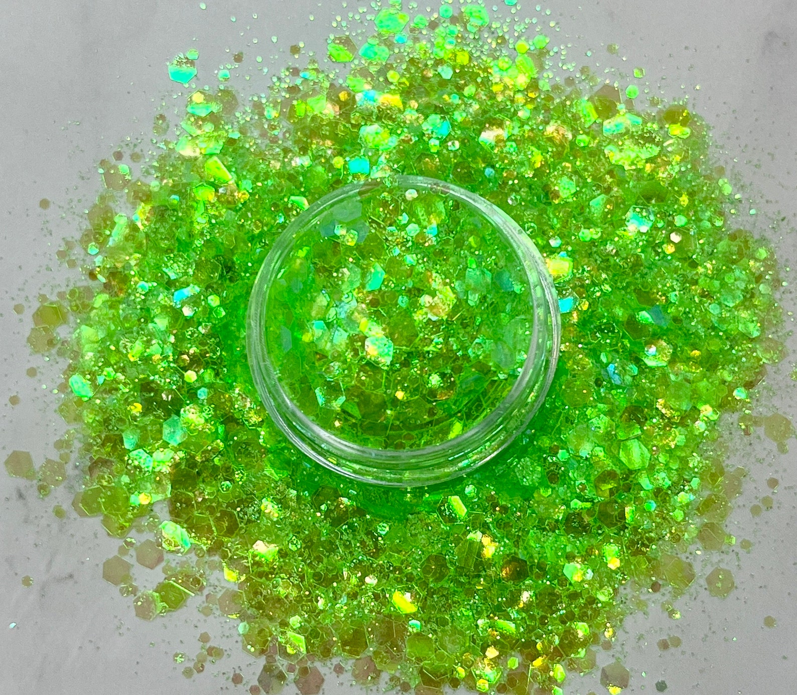 Lime Green Iridescent Glitter 