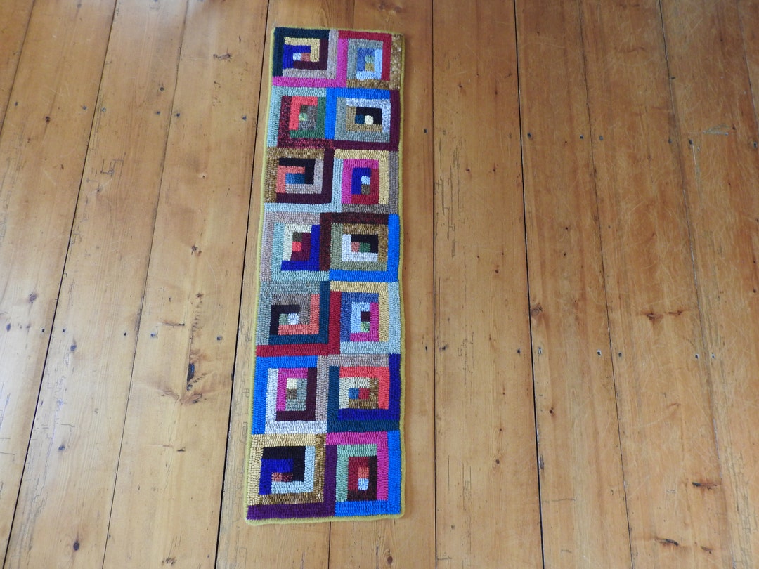 Hand Hooked Table Runner - Etsy