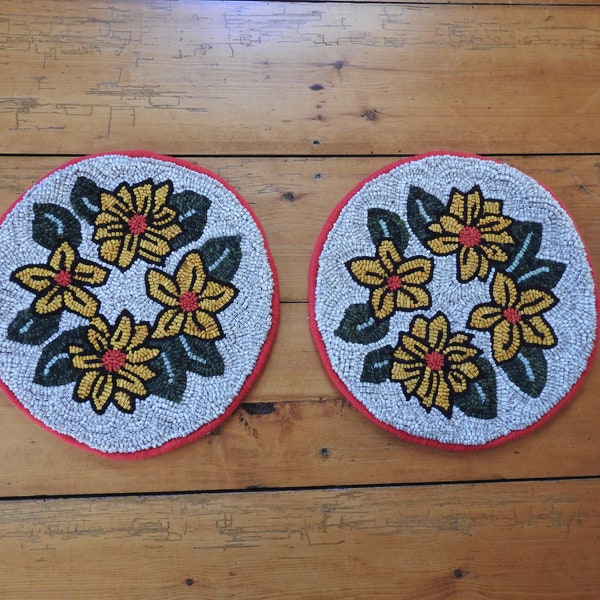 Hooked Chair Pads - Etsy