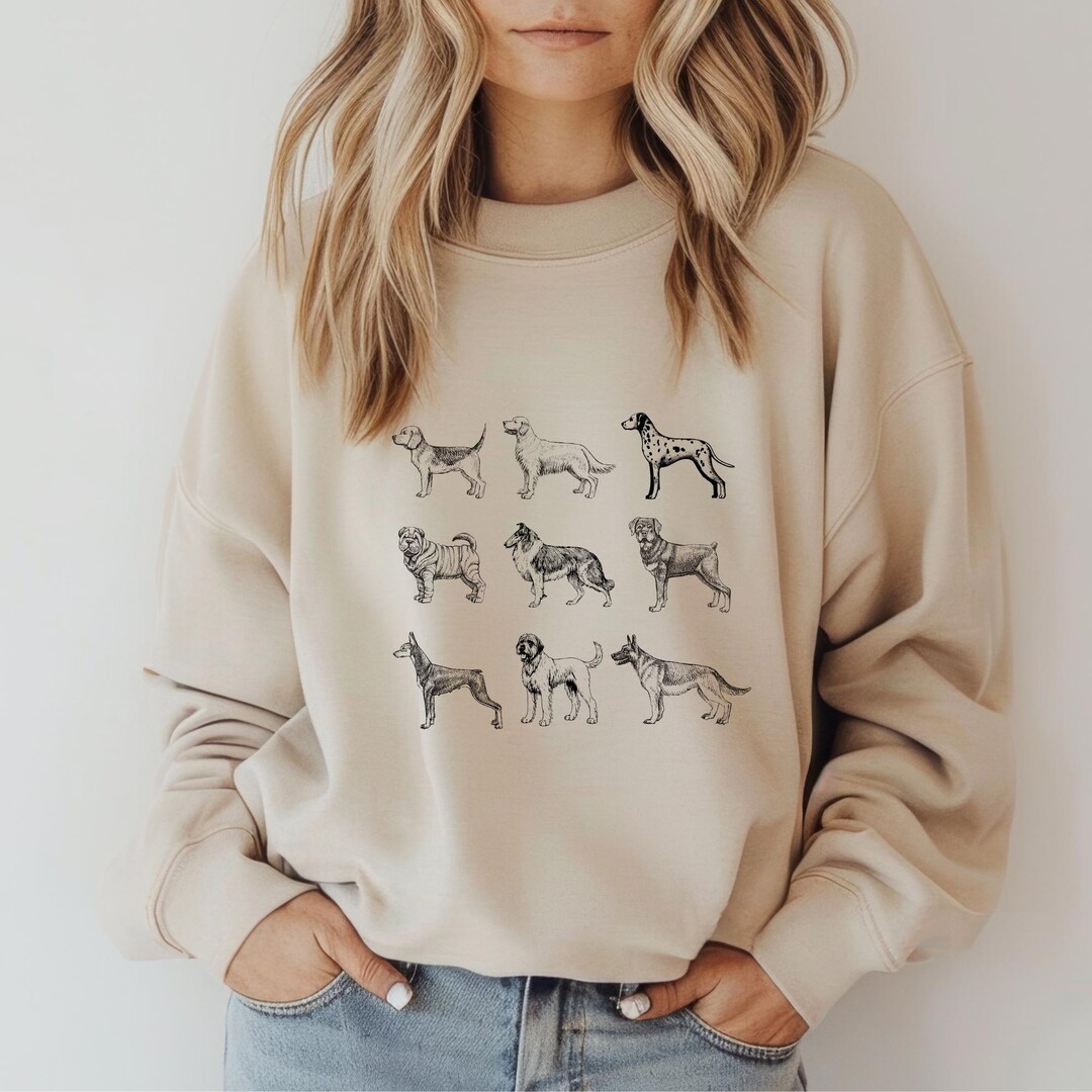 Veterinary Crew Neck Sweatshirt With Dog Design | Vet Tech Gift ...