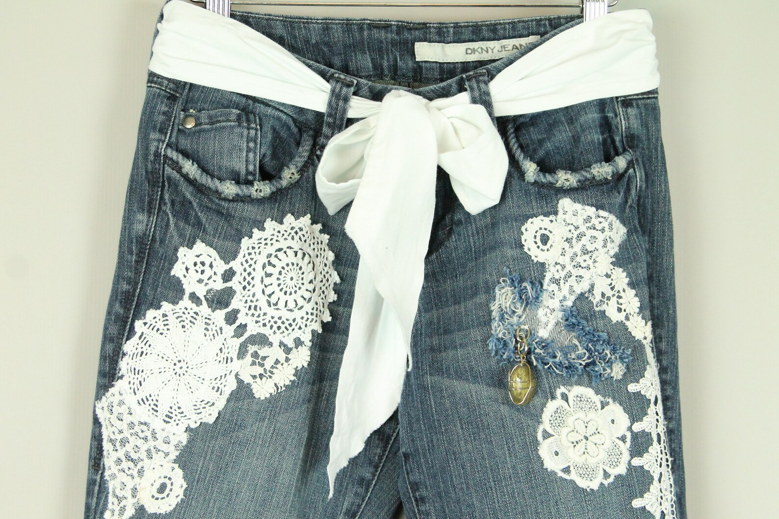 UpCycled Art to Wear Vtg Lace Shabby Chic Hand Embroidered | Etsy