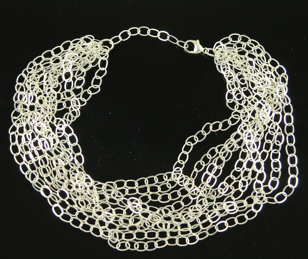 PROCHAIN 10-strand Torsade Multistrand Sterling Silver 925 Chain ...