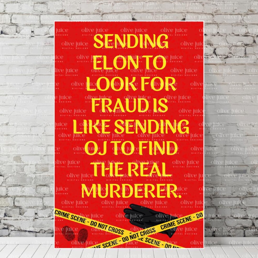 Elon Musk Fraud 20x30 Printable File: Oligarchy, Billionaire Waste ...