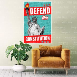 Defend the Constitution 20x30 Protest Sign Fight Fascism Impeach Trump ...