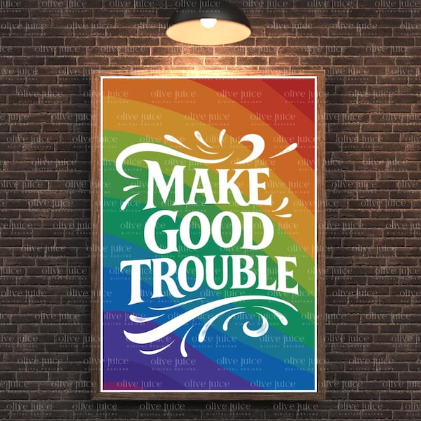 Good Trouble Sign - Etsy