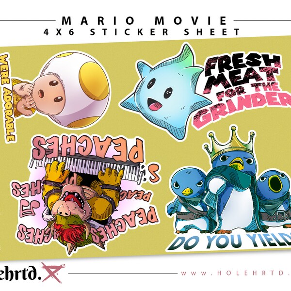 Mario Movie Stickers - Etsy
