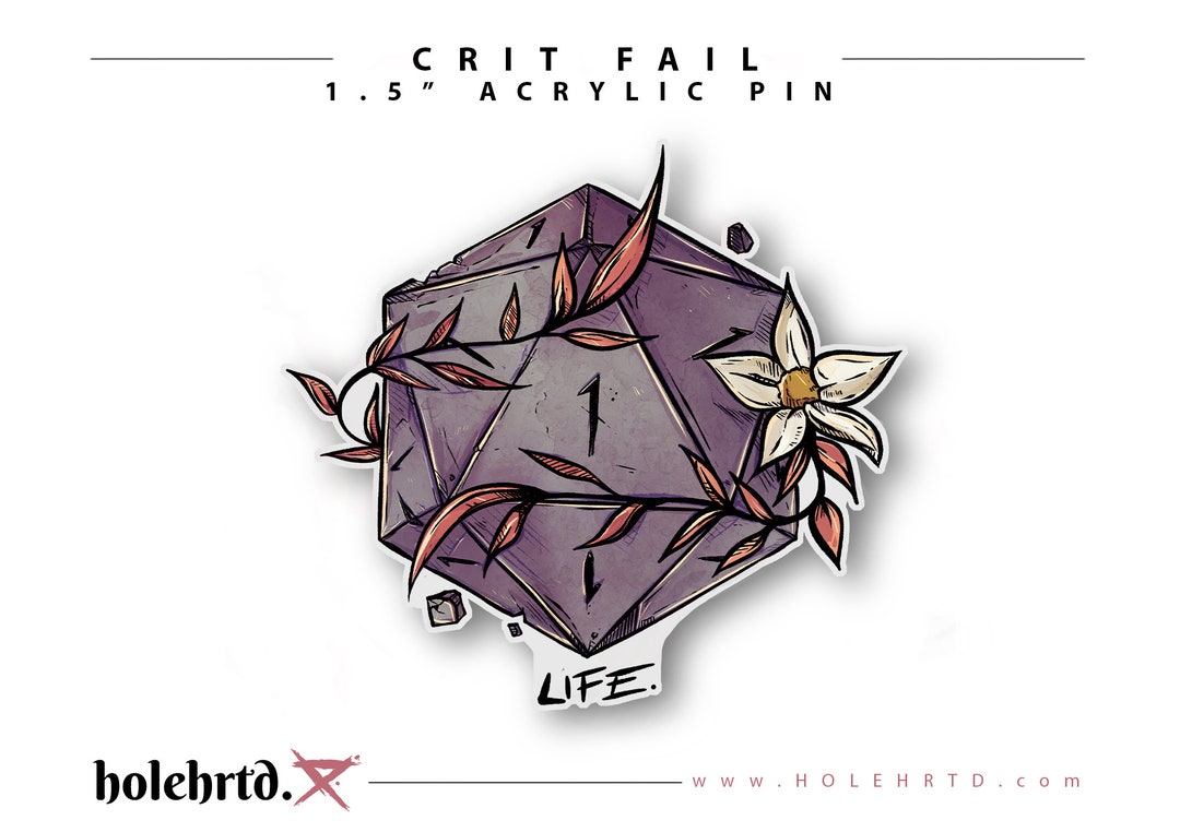 Critical Fail 1.5 Acrylic Pin - Etsy