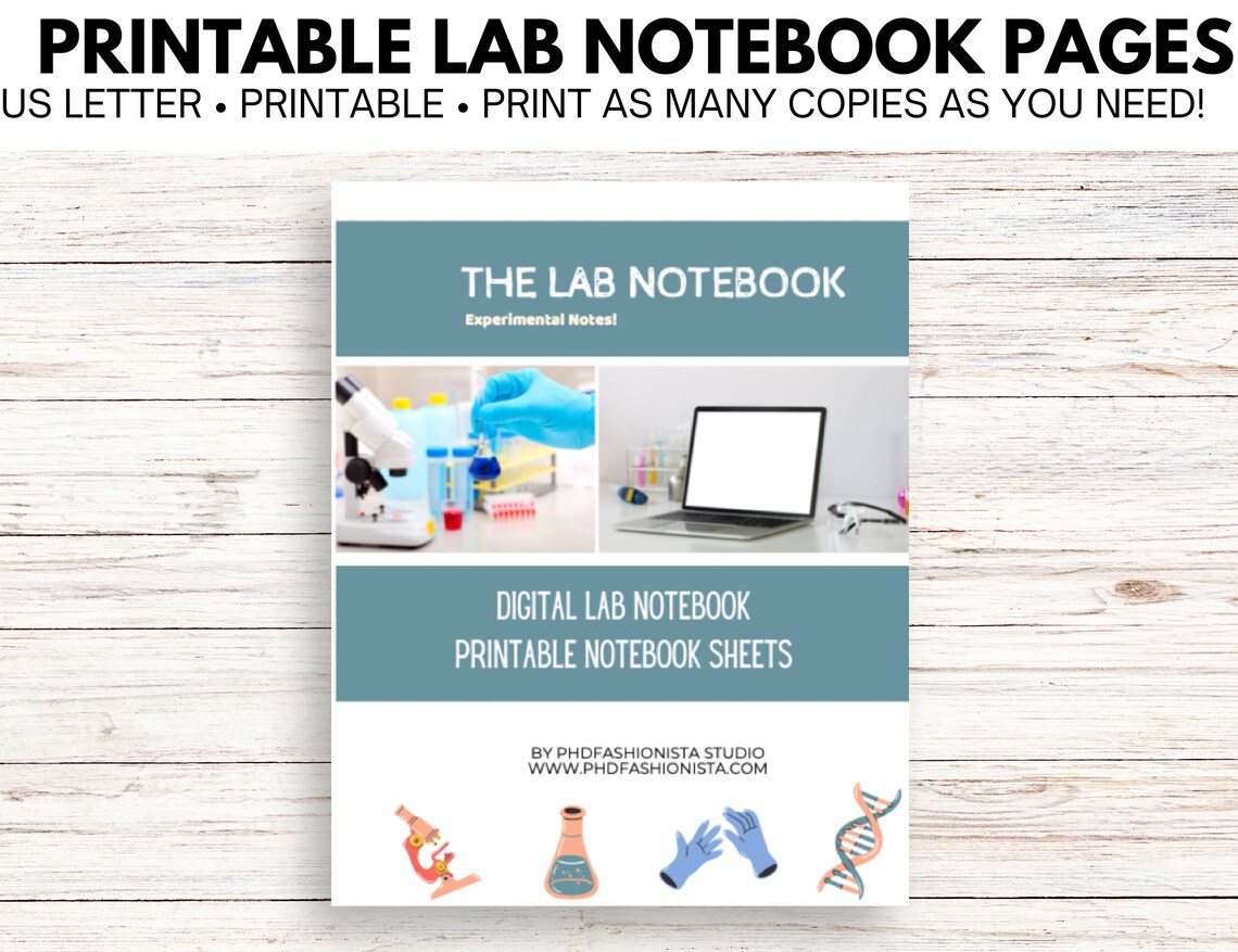 Printable Lab Notebook Sheets for Science Experiments - Etsy