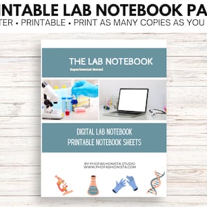 Printable Lab Notebook Sheets for Science Experiments - Etsy