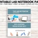 Printable Lab Notebook Sheets for Science Experiments - Etsy