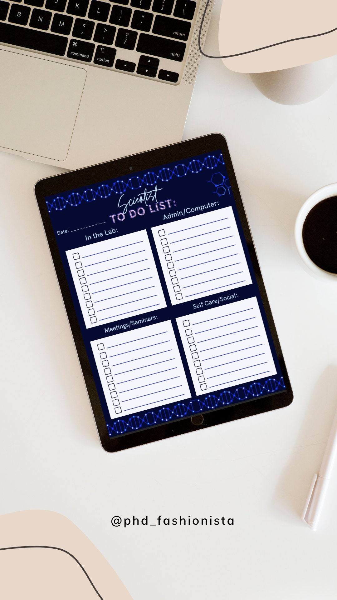 Blue Scientist to Do List Printable Planner Sheet - Etsy