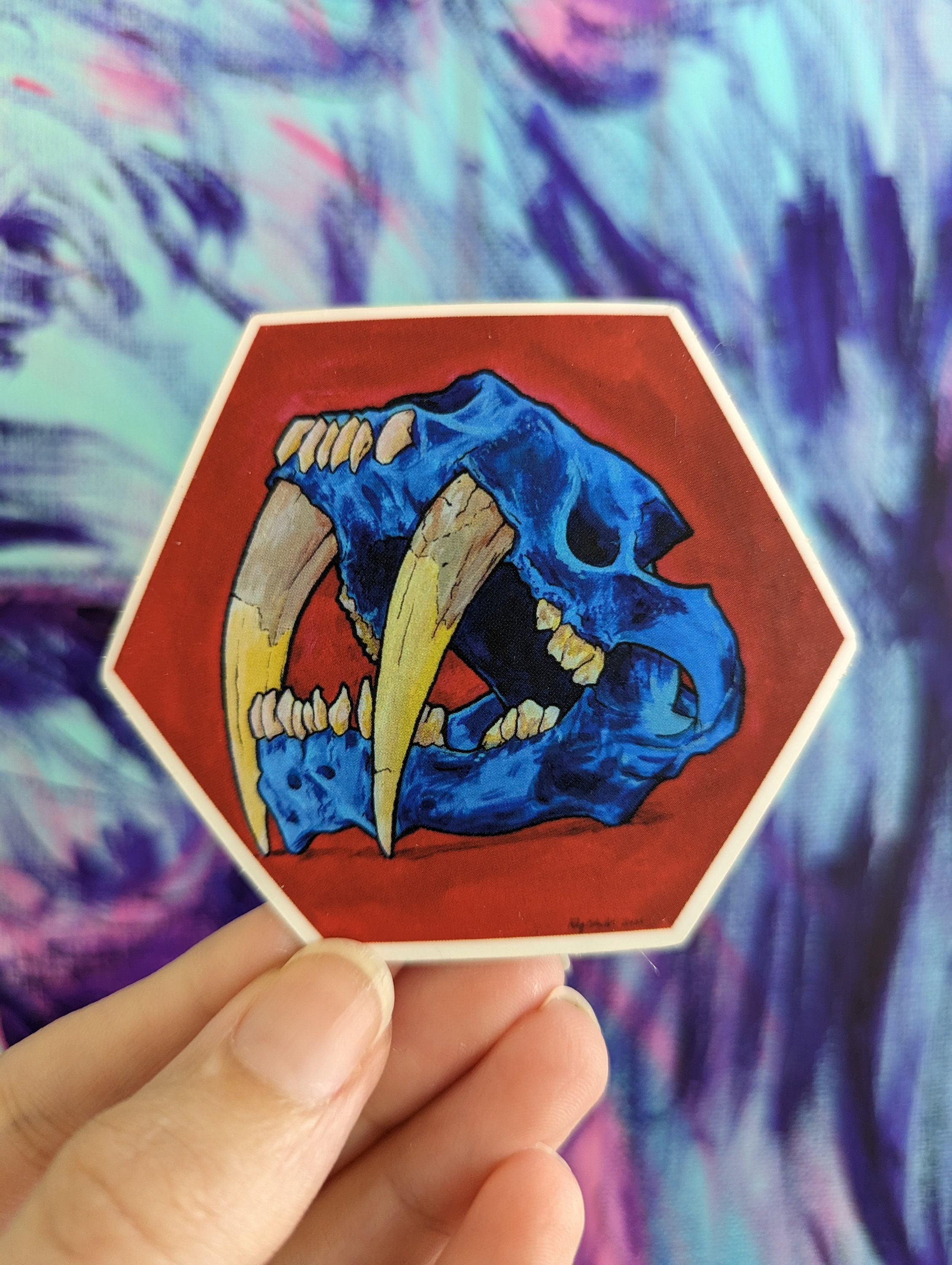 Sabertooth Skull Sticker - Etsy