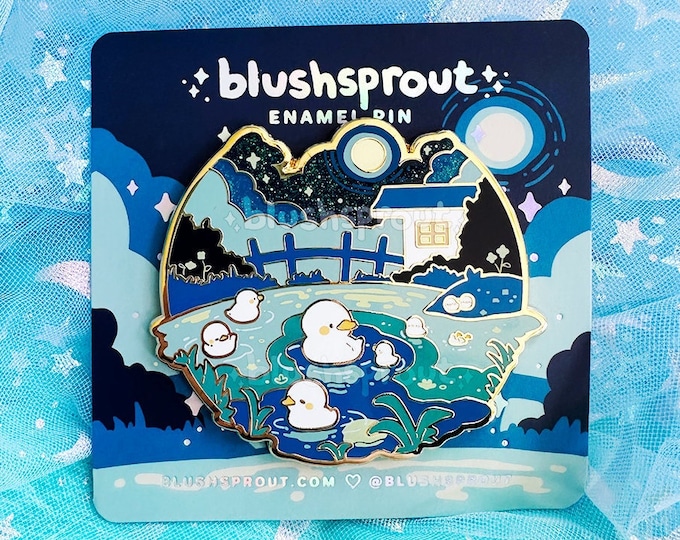 Dusk Duck Pond Deluxe 2.5 Limited Edition Enamel Pin Kawaii Glitter ...