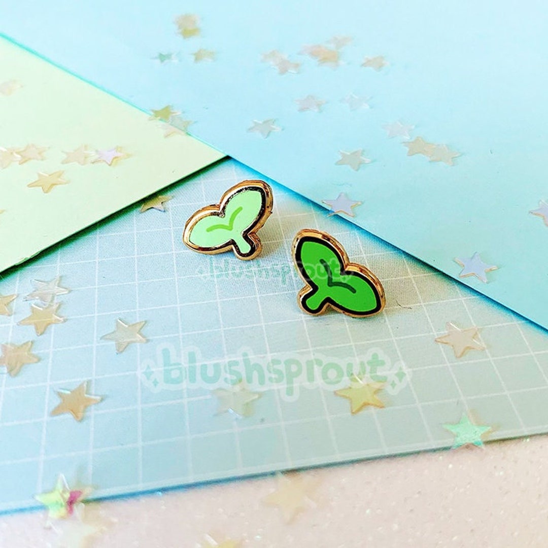 Green Sprout Mini Filler Enamel Pin Set | Cute Kawaii Board Filler Pins ...