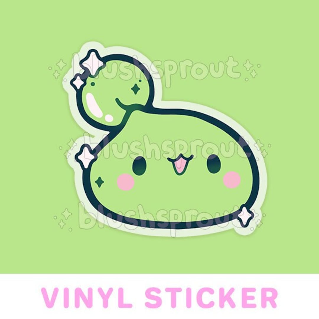 Maplestory Green Slime Vinyl Sticker 3" | MMORPG Anime Kawaii Cute ...