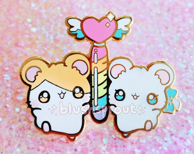 Hamtaro Ham-ham Heartbreak Enamel Pin | Cute Kawaii Tottoko Hamutaro ...