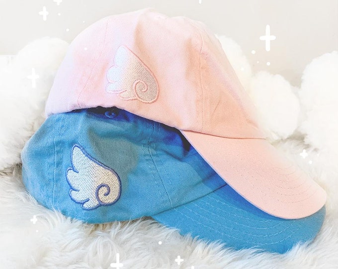 Kawaii Angel Wings Dad Baseball Cap Cotton Cute Anime Aesthetic, Pastel ...
