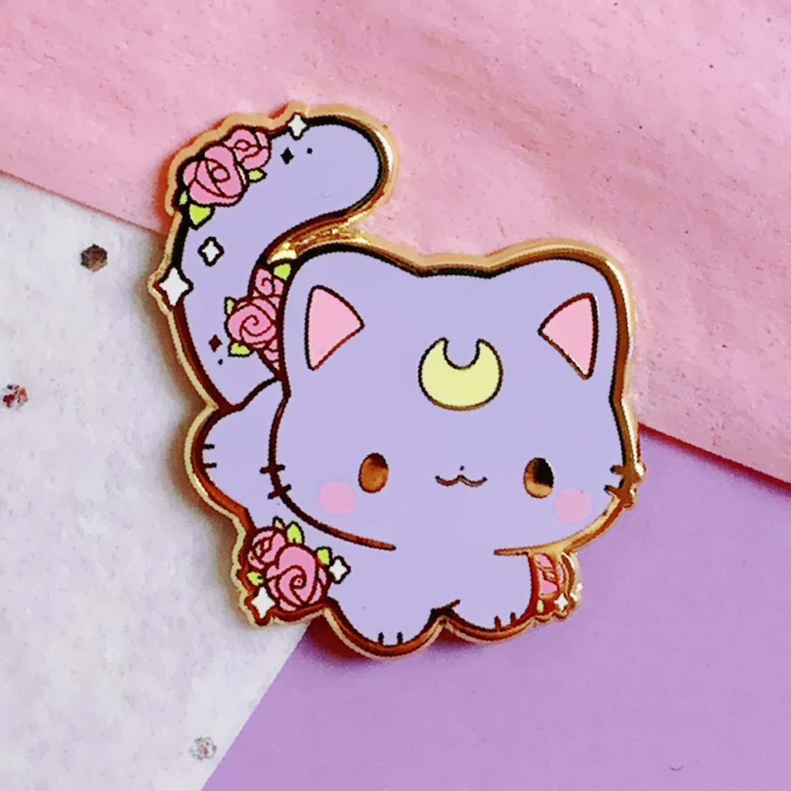 Moon Girls Anime Enamel Pins Cute Kawaii Chibi Magical Girl - Etsy
