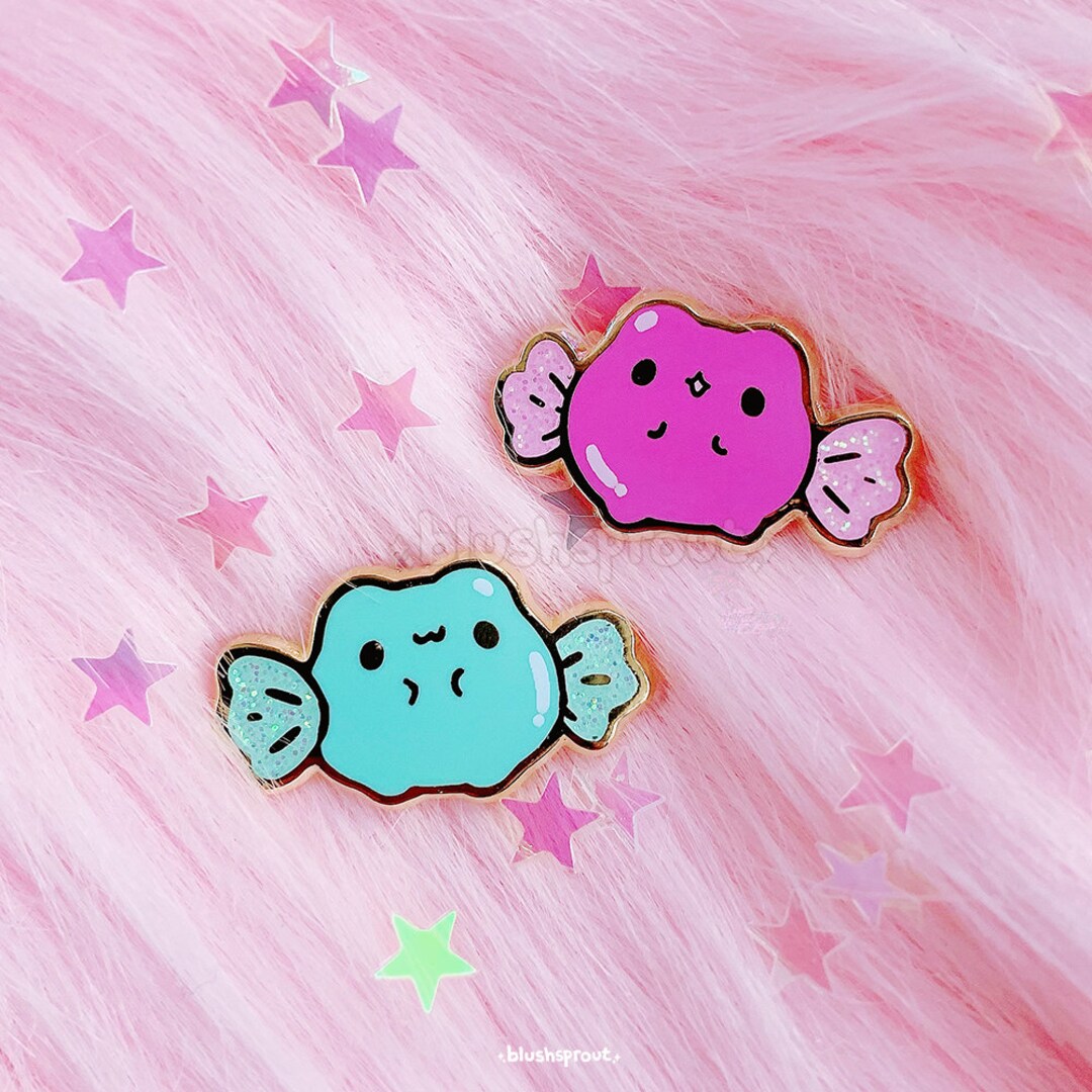 Candy Frogs Mini Enamel Pin [SET OF 2] | Kawaii Froggie Lapel Pin ...